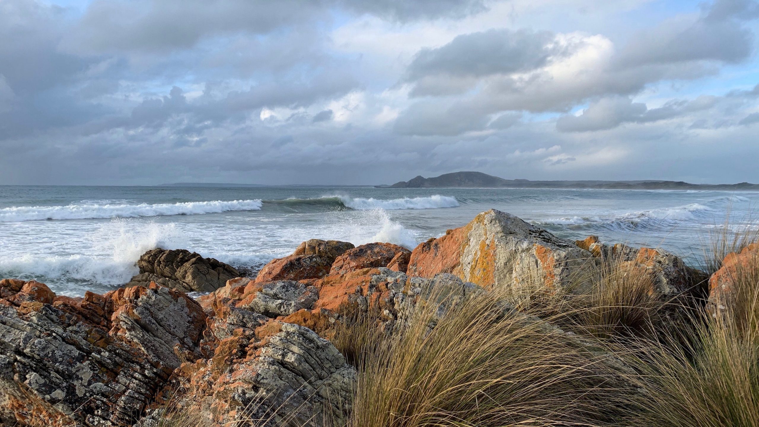 Preminghana in the distance, a highly significant site to Tasmanian ...